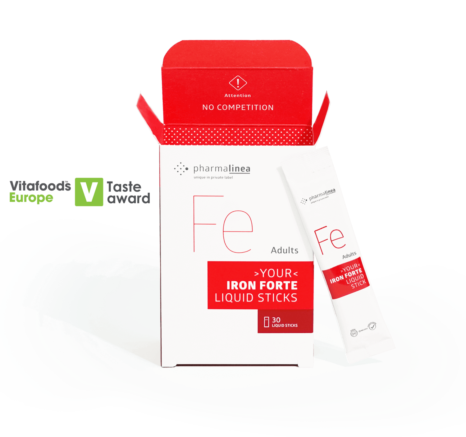 Private label supplements I Iron Forte Liquid sticks - PharmaLinea