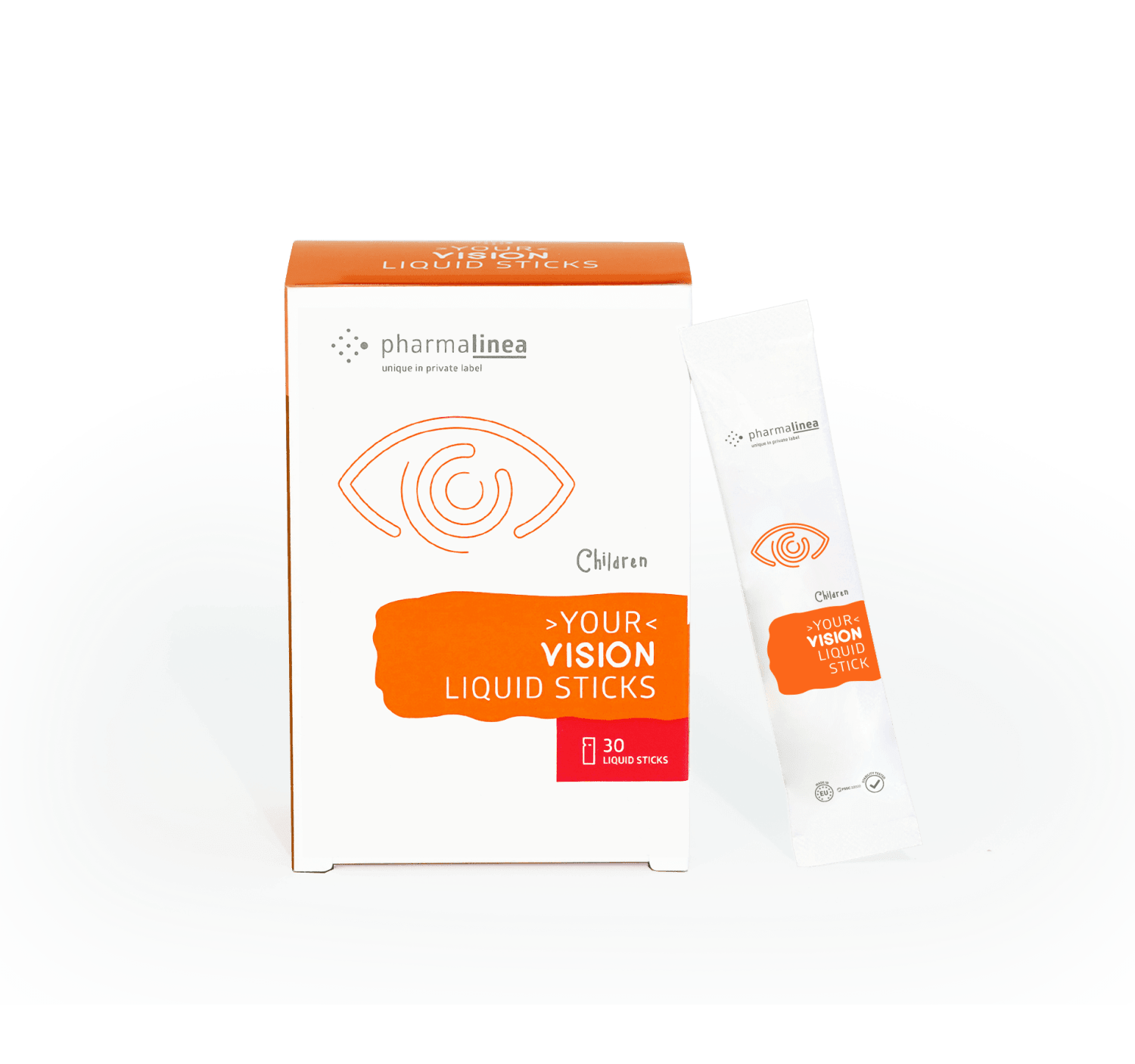 Private label supplements I Vision liquid sticks - PharmaLinea