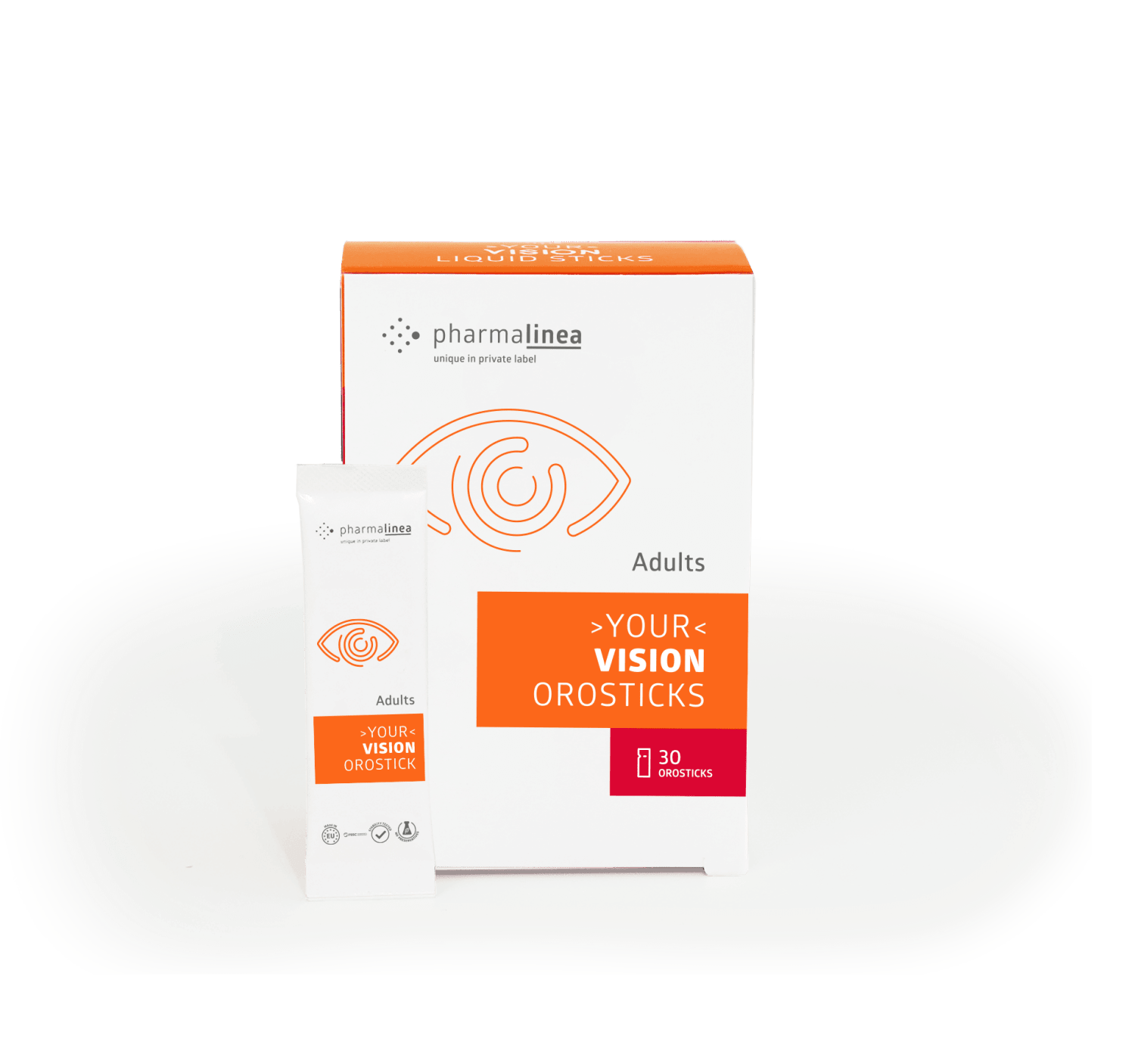 Private label supplements I Vision orosticks - PharmaLinea