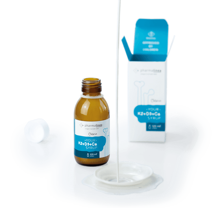 Private label K2+D3+Ca Syrup I Clinically supported - PharmaLinea