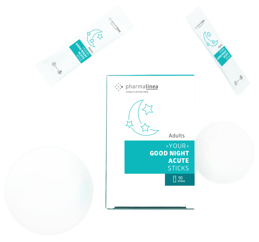 Private label supplements I Good night acute sticks - PharmaLinea